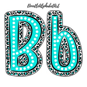 Leopard Print Alphabet PNG Bundle: Polka Dot Letters, Numbers (digital ...