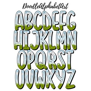 Scribble Canva Frame Letters, Digital Hand-drawn Doodle Alphabet Comic ...