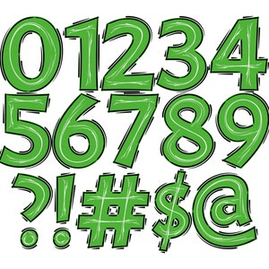 Boho Rainbow Scribble Alphabet Letters PNG, a Hand Drawn Doodle ...