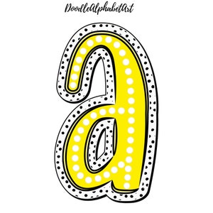 Dalmatian Spots Letters PNG Bundle, Doodle Alphabets Polka Dots, Bright ...