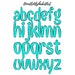 Doodle Alphabet PNG: Brush Stroke Font, Bright Colors (digital Download ...