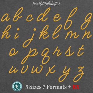 Meow Script Satin Stitch Embroidery Font: 5 Sizes, 7 Formats (digital ...