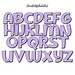 Doodle Retro Alphabet Letters PNG Bundle, Pastel Color Palette, Bold ...