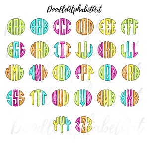 Dalmatian Dots Monogram Alphabet PNG Bundle: Bright Color Alpha Sets ...
