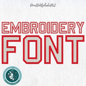 Athletic Embroidery Font: Varsity Letters, 5 Sizes (digital Download ...