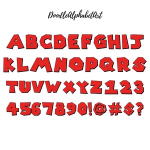 Kids Alphabets PNG Bundle, Colorful Letters A-Z, Numbers, Blue, Green ...