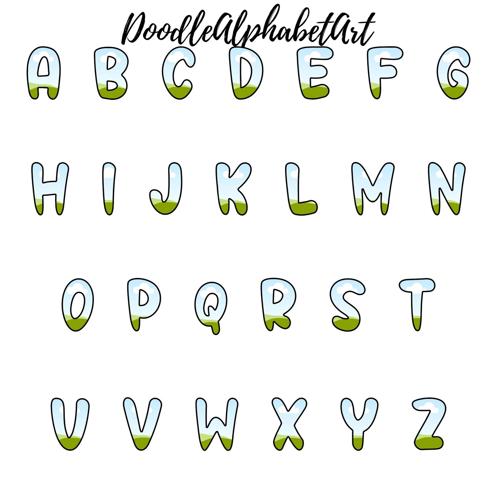 Bubble Letters Canva Frames, Bubbly Font Alphabet, Easy Drag and Drop ...