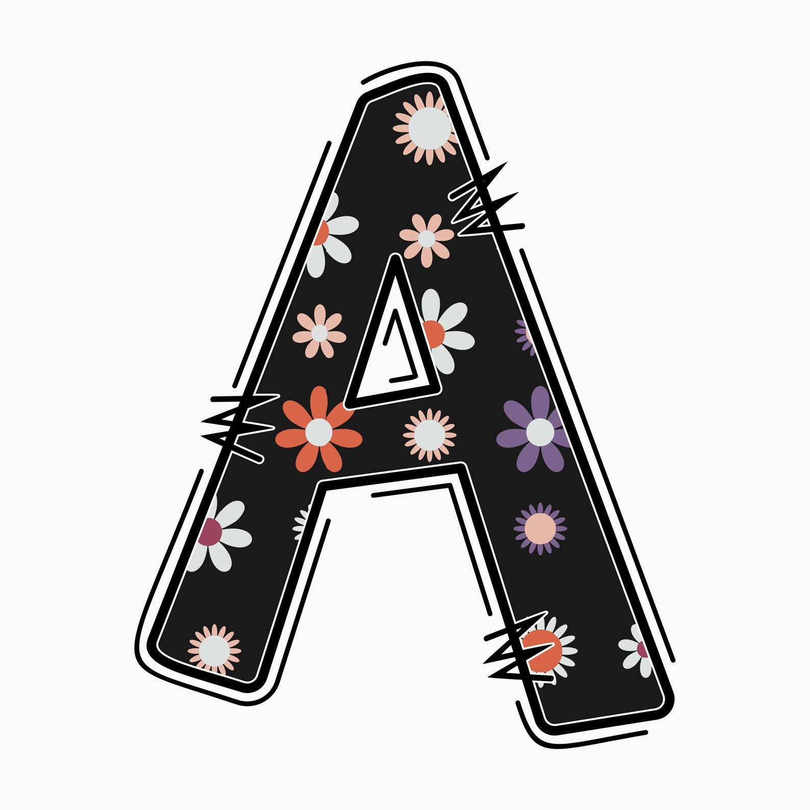 Floral Doodle Alphabet Letters PNG Bundle Floral Letter PNG - Etsy