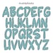 BOHO Doodle Alphabet PNG Bundle, Hand Drawn Bubble Letters With ...