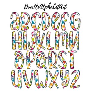Paint Splats Letters PNG, Wave Outline, Hand Drawn Digital Doodle ...