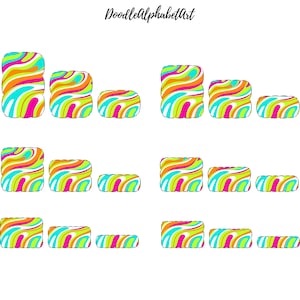 Funky Alphabet PNG Bundle: 5 Sets, Colorful Patterns (digital Download ...