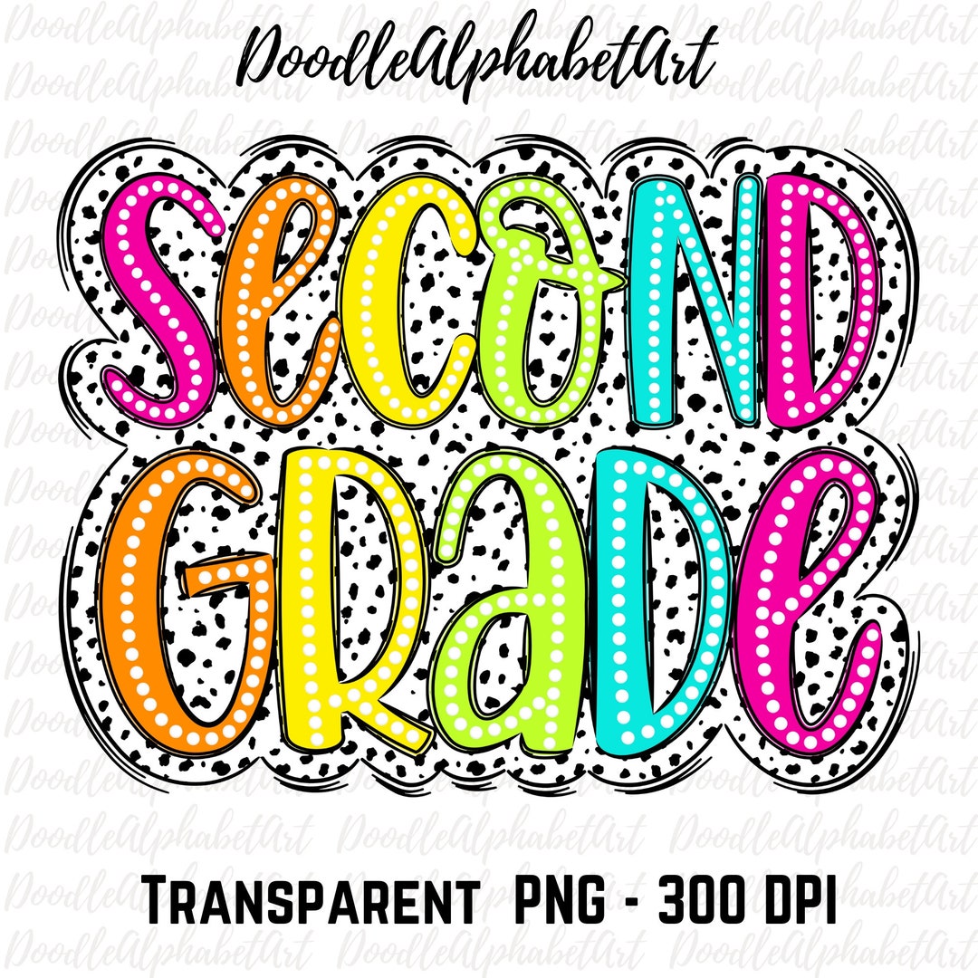 Second Grade Teacher PNG Design, Dalmatian Dots, Bright Colors ...