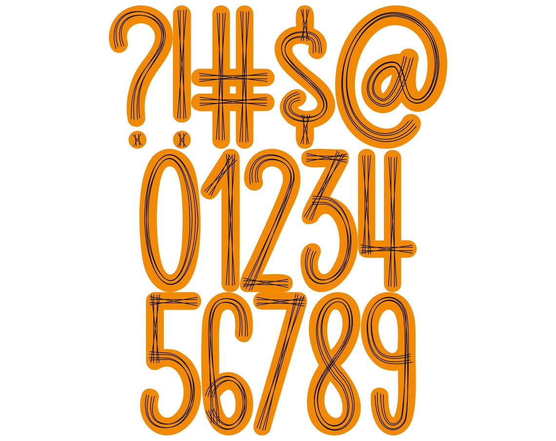 Scribble Letters PNG in 4 Colors Gold Drop Misty Rose Sea - Etsy