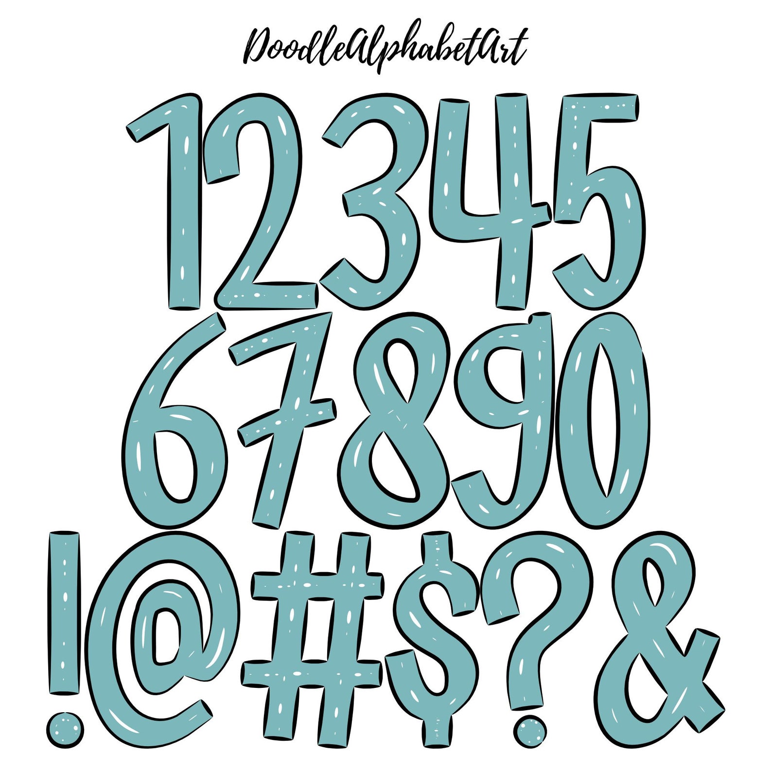 Whimsical Doodle Alphabet Letters PNG Bundle, 10 Alpha Sets, Boho Color ...