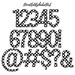 Black and White Polka Dot Doodle Alphabet PNG Bundle, Uppercase ...