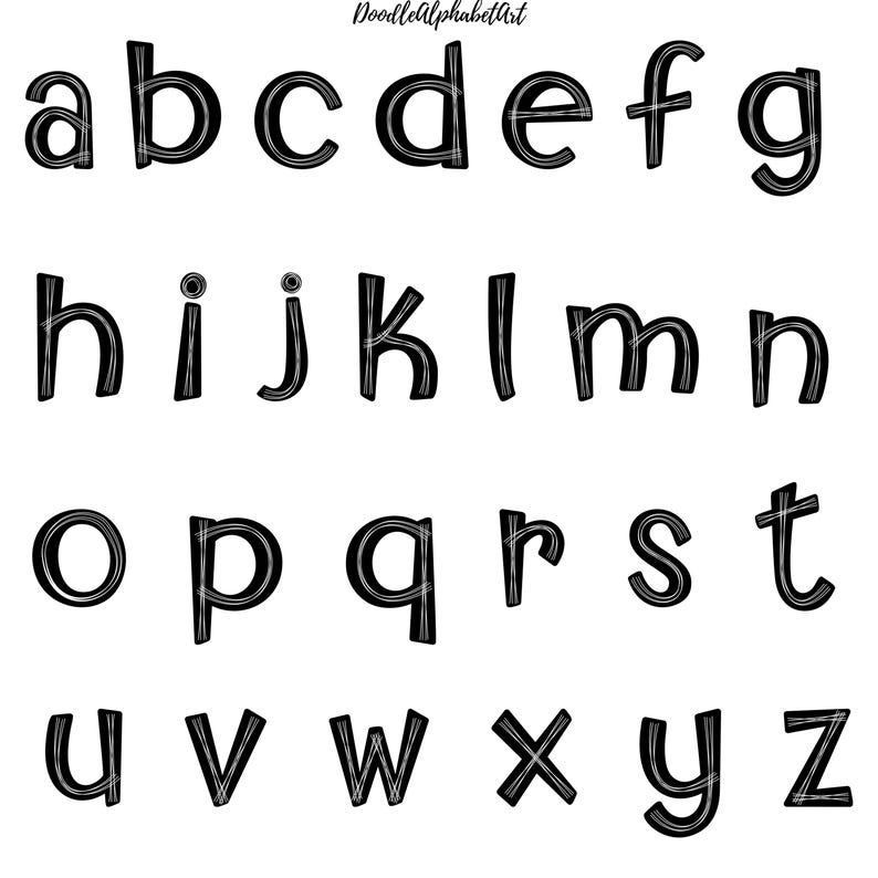 Scribble Alphabet PNG: Hand-drawn Doodle Letters (digital Download) - Etsy