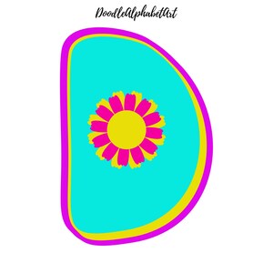 Poppy Alphabet PNG Bundle, Vibrant Bright Funky Letters Alphapack ...