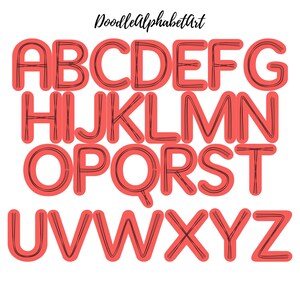 Scribble Letters PNG Bundle, 10 Doodle Alphapacks, Earthy Boho Color ...