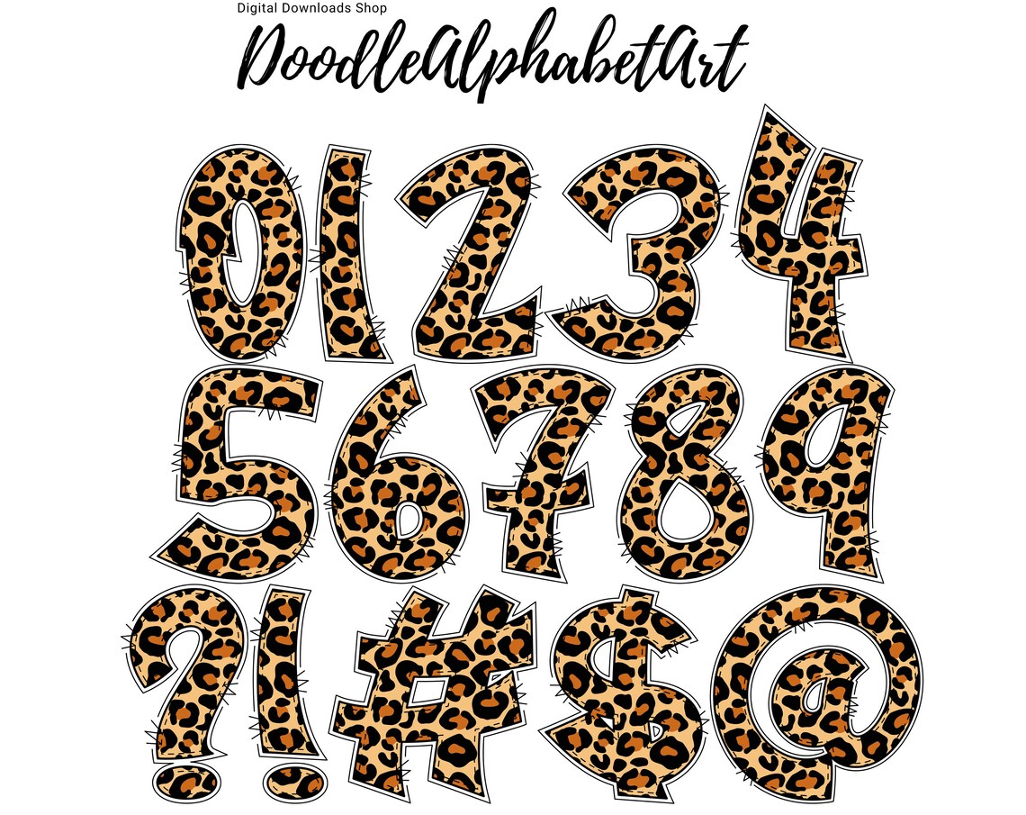 Animals Skin Alphabet Letters PNG Bundle Digital Doodle - Etsy