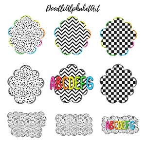 Doodle Dots Alphabet PNG Bundle: Bright Polka Dot Letters (digital ...