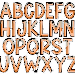 Half Wild Tiger Stripes Animal Print Digital Alphabet & Numbers PNG ...