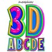 3D Inflated Alphabet Letters PNG, Orangey Yellow, Pink Lemonade, Torch ...