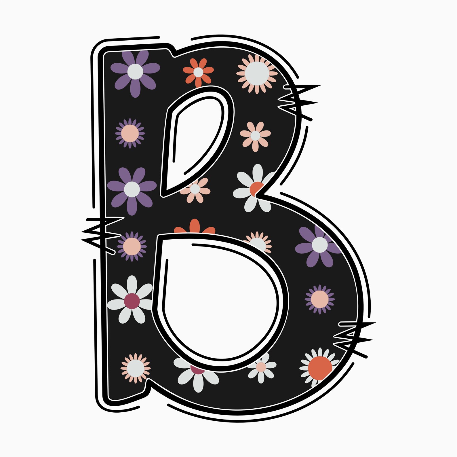 Floral Doodle Alphabet Letters PNG Bundle Floral Letter PNG - Etsy