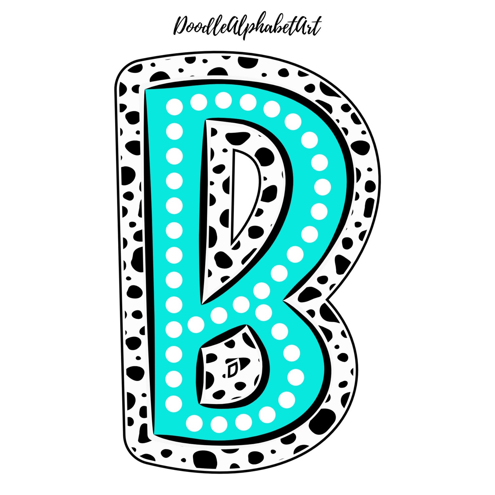 Dalmatian Alphabet PNG Bundle: Bright Dots Clipart (digital Download ...