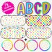 Dot Alphabet Letters PNG & Dalmatian Background, Dark and Vibrant Color ...