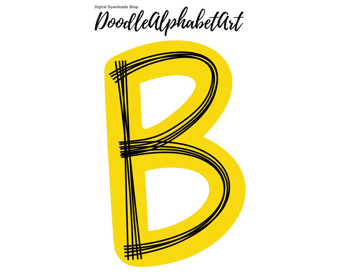 Scribble Letters PNG in 5 Color Palettes for Spring Doodle - Etsy