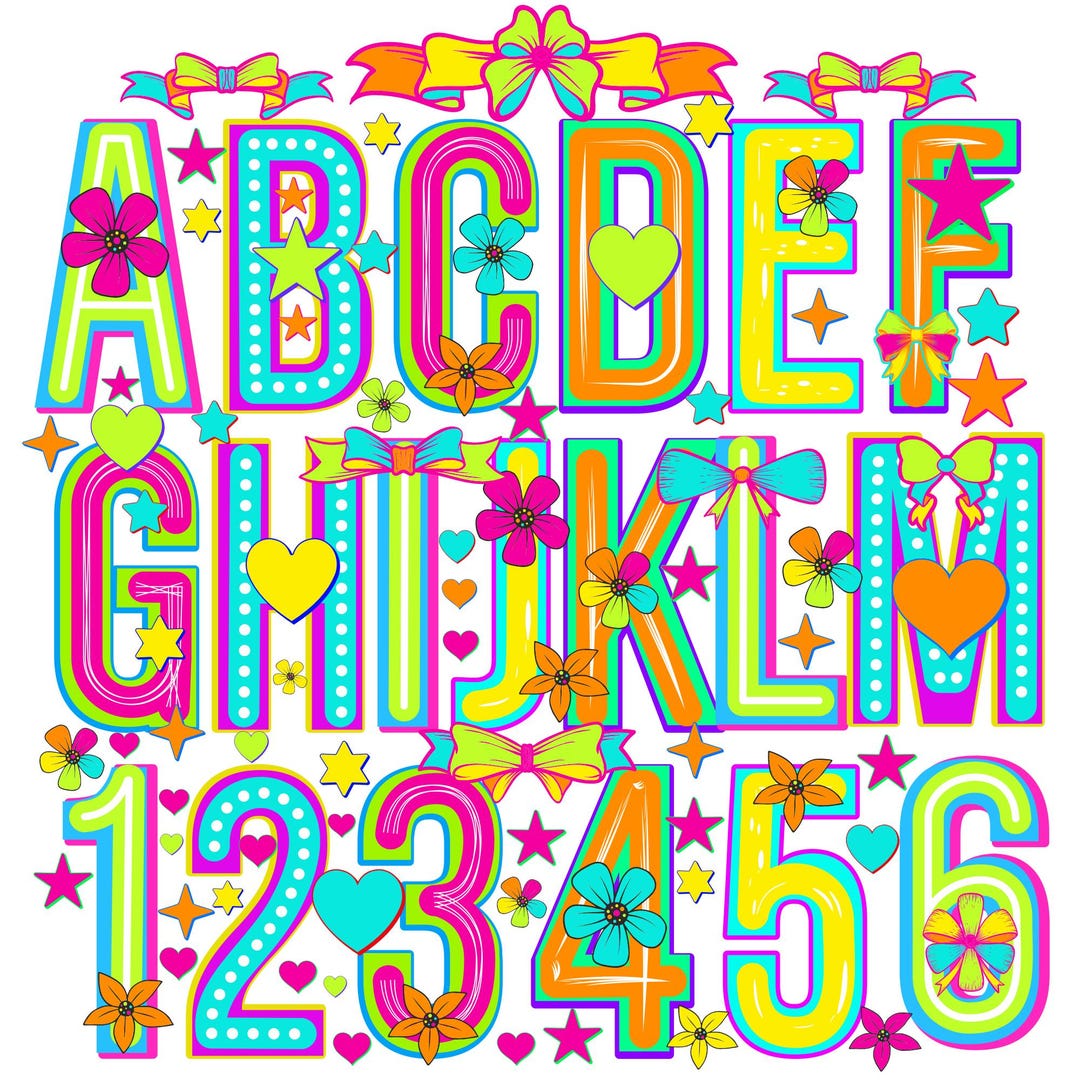 Funky Scribble Alphabet PNG: Polka Dot Marquee Letters & Clip Art ...