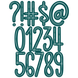 Scribble Letters PNG in 8 Colors, Rosso Corsa, Light Salmon, Deep Sea ...