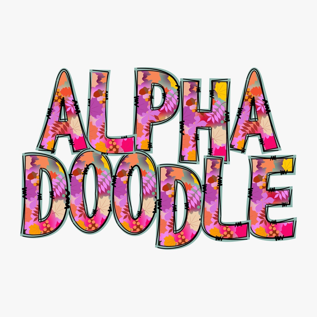 Autumn Doodle Digital Alphabet Illustrations Design PNG, Doodle Letters ...