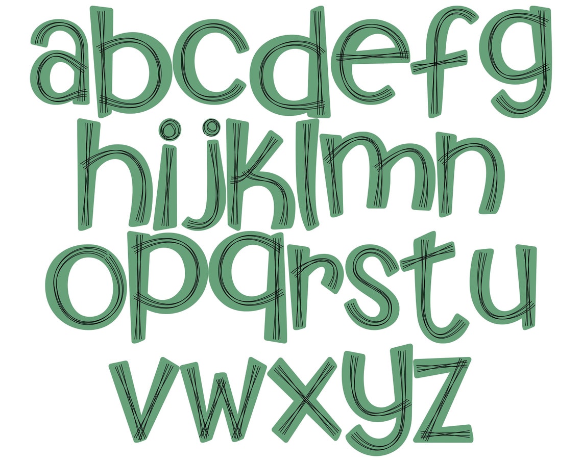 Boho Doodle Alphabet PNG Bundle: Scribble Letters, Desert Dreams ...