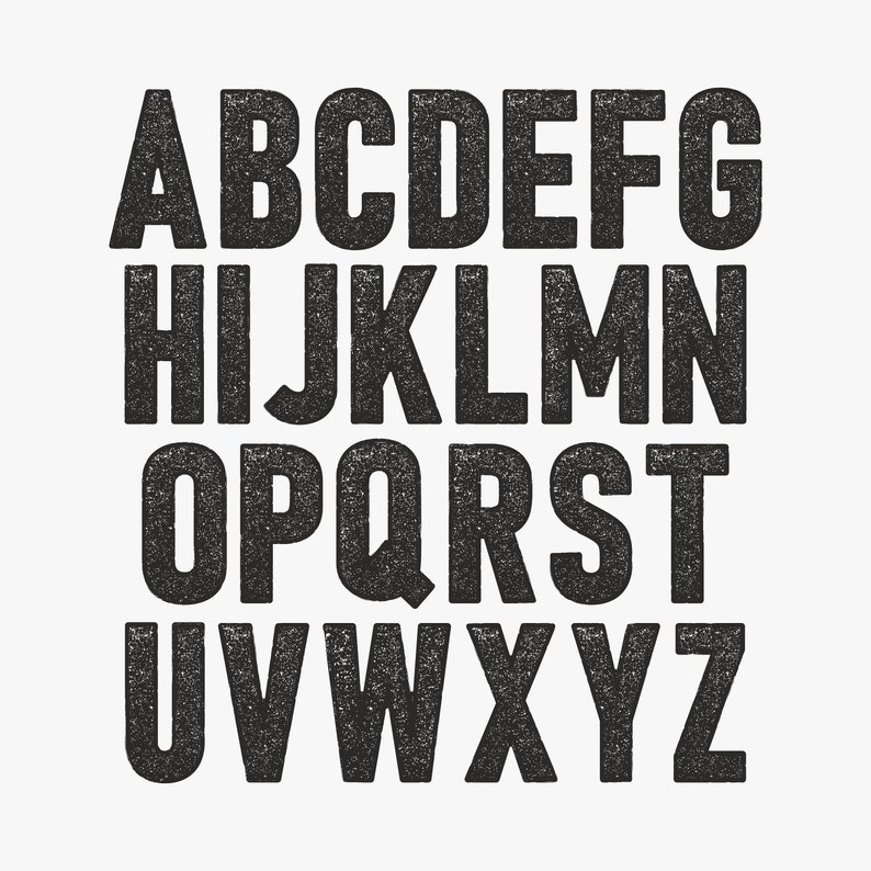 Grunge Distressed Alphabet: PNG, SVG, EPS (digital Download) - Etsy