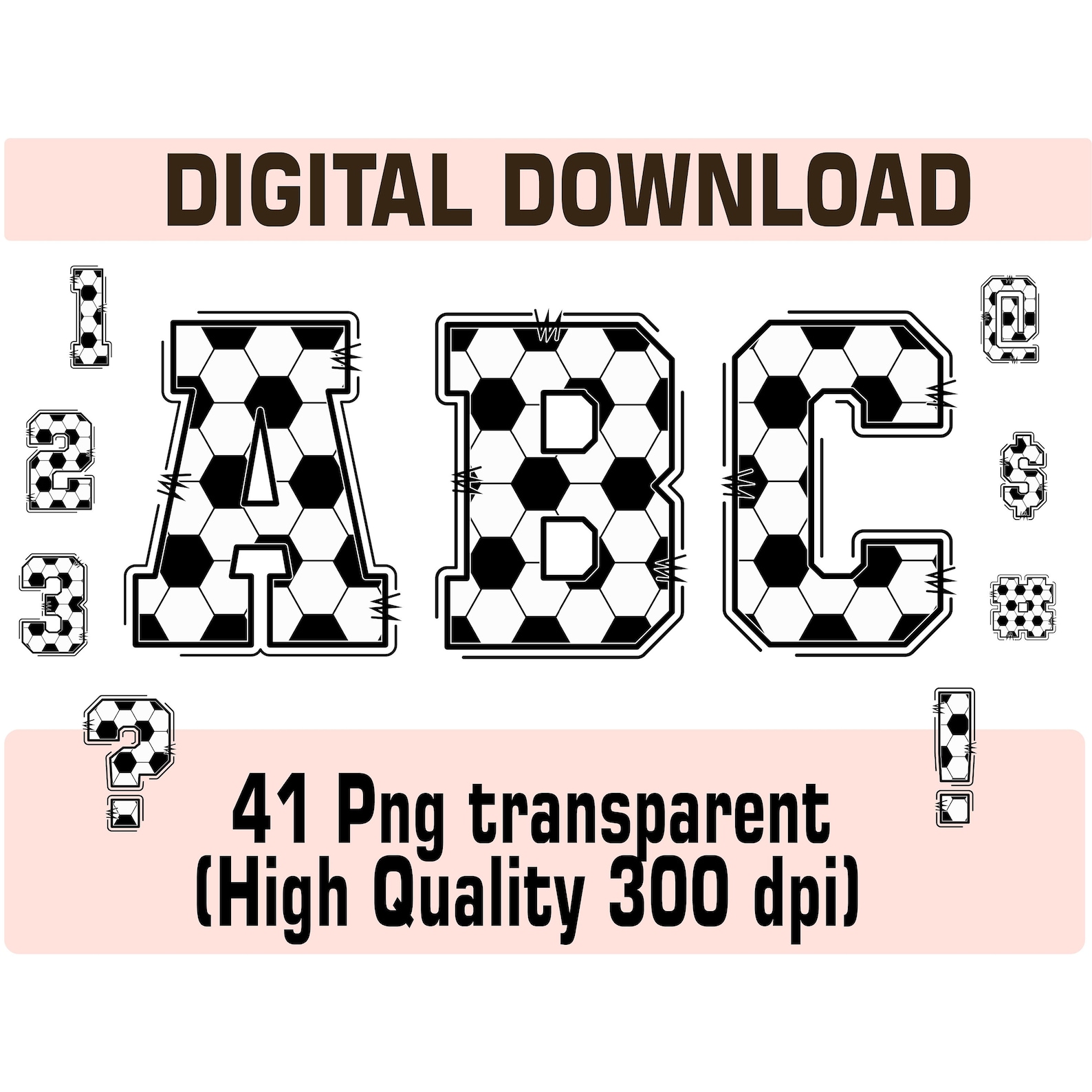 Football Doodle Alphabet Letters PNG Sublimation Designs PNG - Etsy