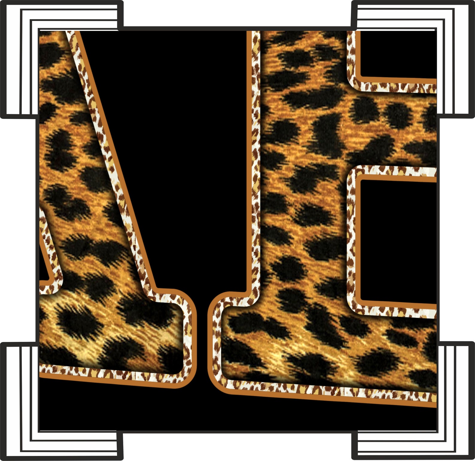Leopard Alphabet Letters Sublimation PNG Uppercase Letters - Etsy