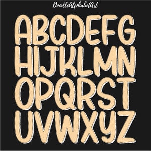 Pastel Color Dalmatian Dots Alphabet Letters PNG Bundle, 8 Alpha Sets ...