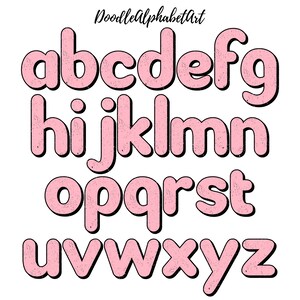 Distressed Letters PNG, Grunge Doodle Alphabet PNG Bundle, 5 Alphapack ...