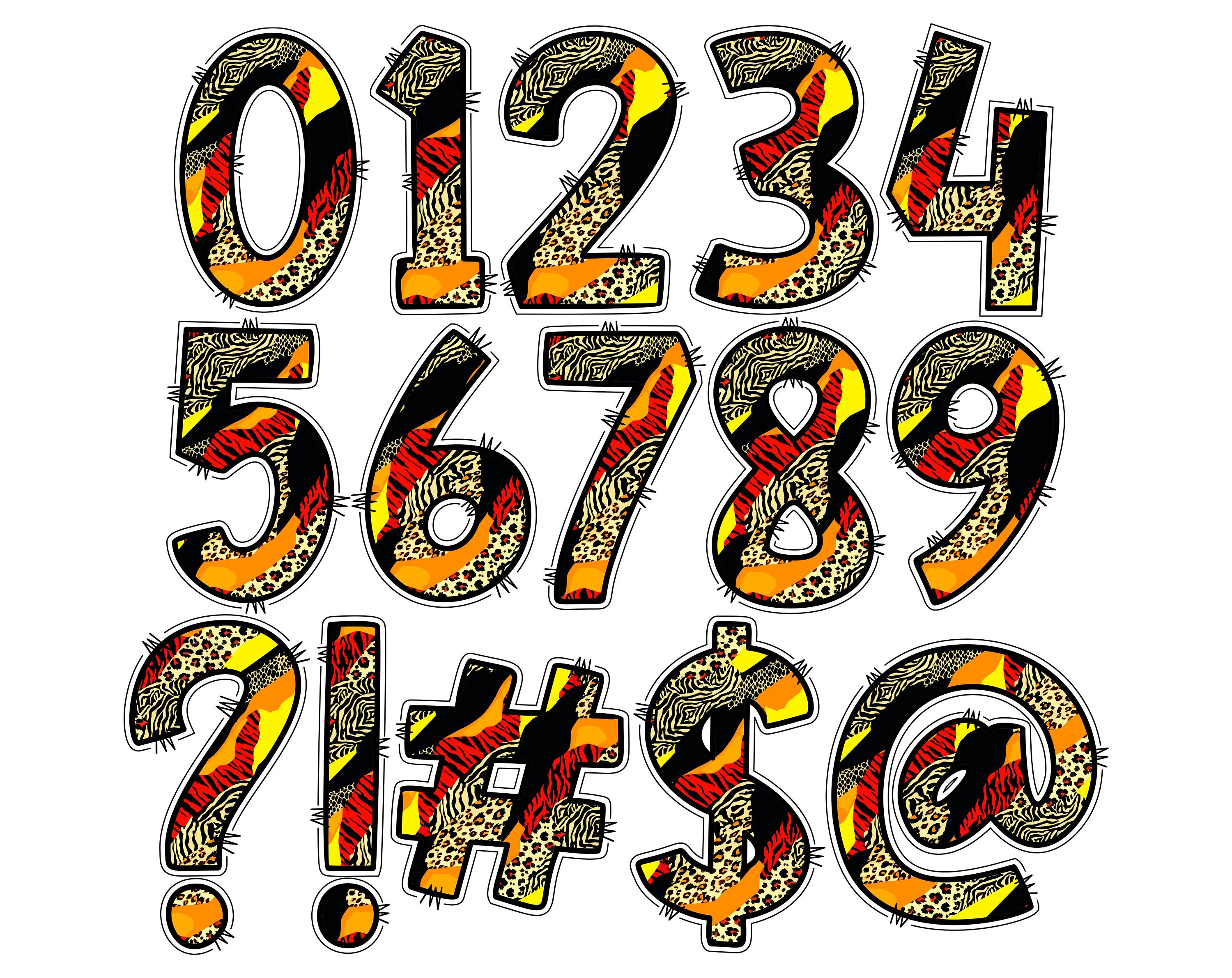 Animal Print Doodle Alphabet: PNG Clipart Letters (digital Download) - Etsy