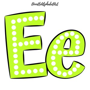 Polka Dot Alphabet PNG Bundle, Bright Color, 5 Alpha Sets, Uppercase ...