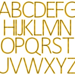 Boho Rainbow Digital Doodle Alphabet Scribble PNG in 5 Colors, Letters ...