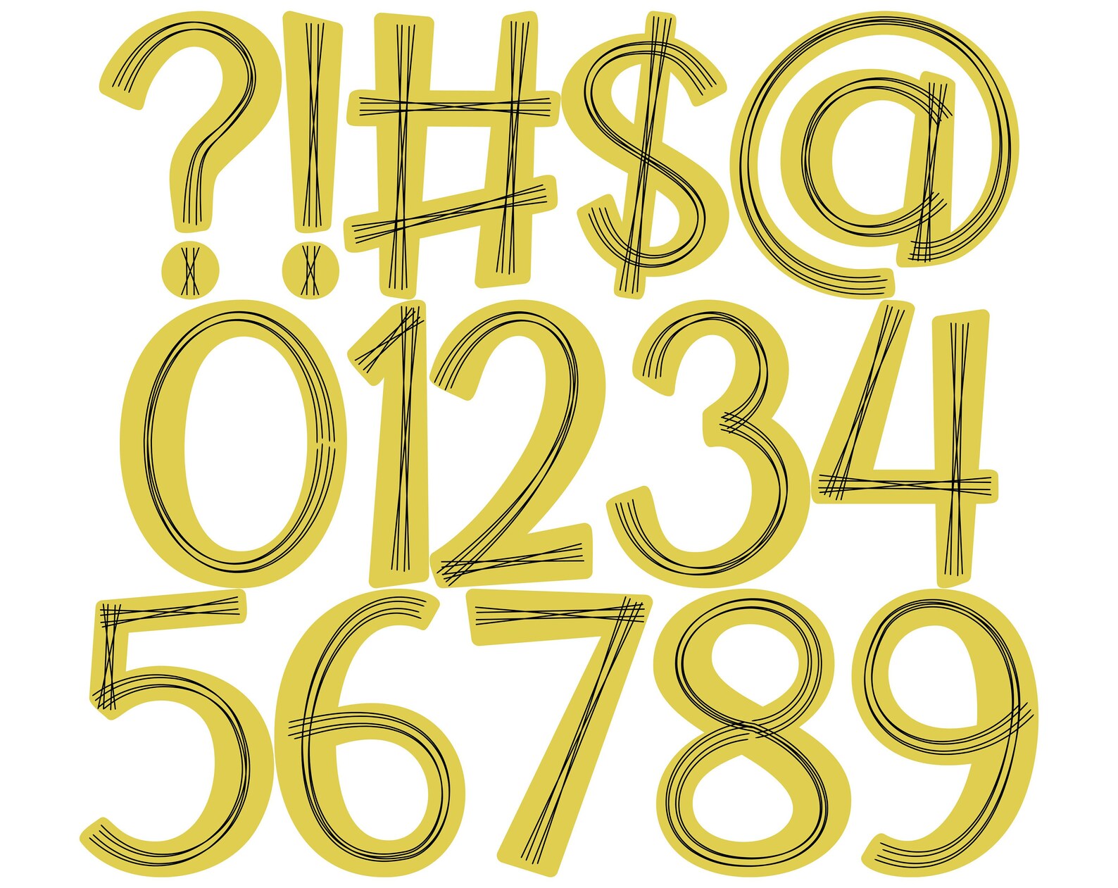 Scribble Letters PNG Bundle: Boho Doodle Alphabet, Desert Dreams Color ...
