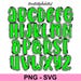 Outline Doodle Letters, Dots Blank Alphabet PNG SVG Bundle, Transparent ...
