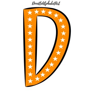 Star Letters PNG Bundle, Bright Color Palette, 5 Digital Alphapacks ...