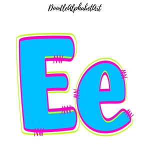 Colorful Scribble & Sketch Kids Alphabet Summer, Doodle Alphabet PNG ...