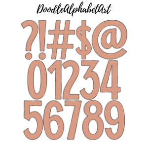 Scribble Letters PNG, 10 Doodle Alphabet PNG Bundle, Boho Color Palette ...