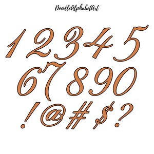 Boho Doodle Alphabet Bundle - Romantic Script Font PNG, 10 Alpha Sets ...