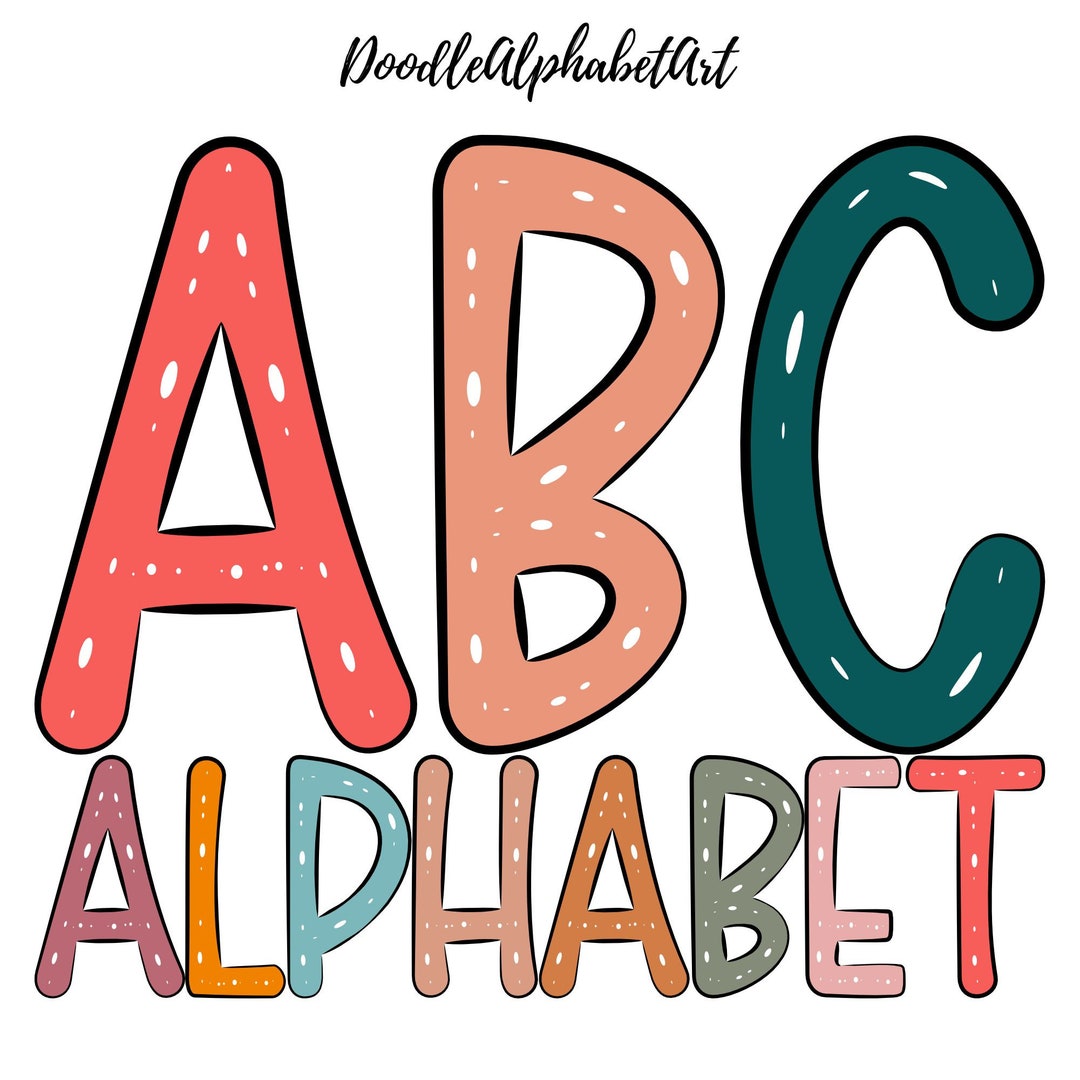 Boho Alphabet PNG Bundle: Watercolor Splash Letters (digital Download ...