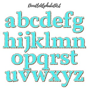 Digital Alphabet Leopard Print PNG Letters, Typeface Font Doodle ...